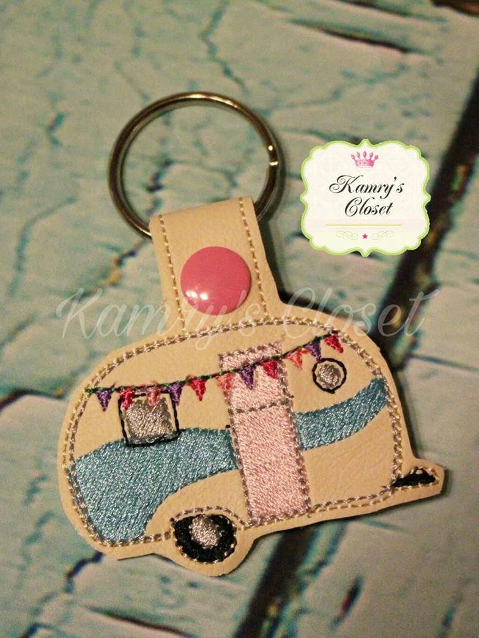Camper Travel Trailer Vacation Snap/rivet Key Fob - Etsy