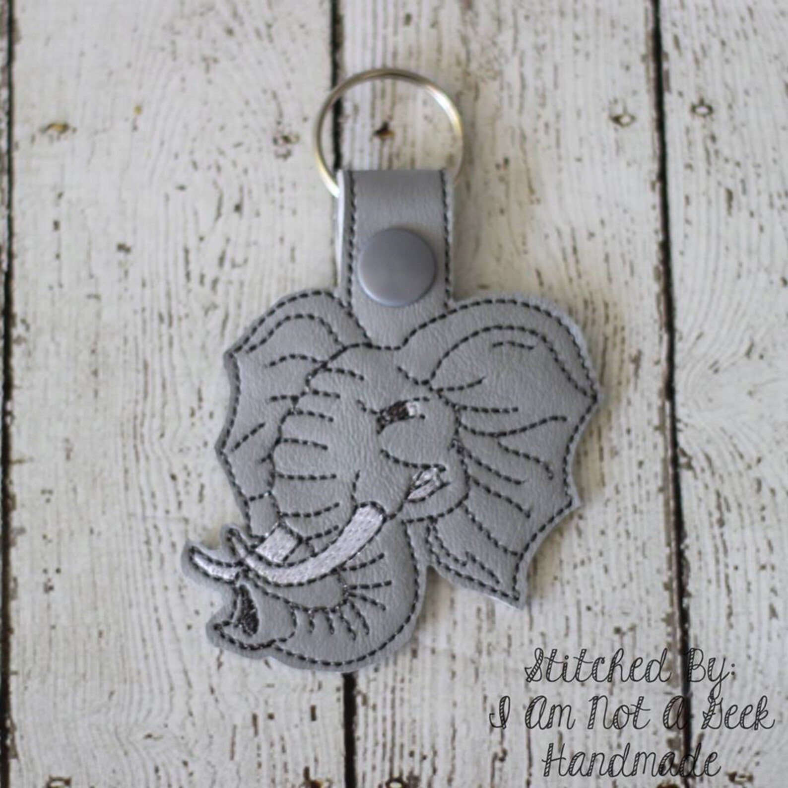 Elephant in the Hoop Snap/rivet Key Fob DIGITAL - Etsy