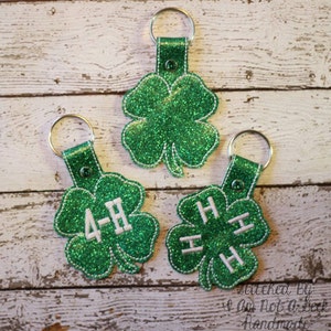4 Leaf Clover Shamrock St Patty's Lucky Key Fob in - Etsy