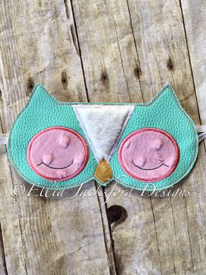 ITH Owl Sleep Mask 5 x 7 DIGITAL Embroidery DESIGN | Etsy