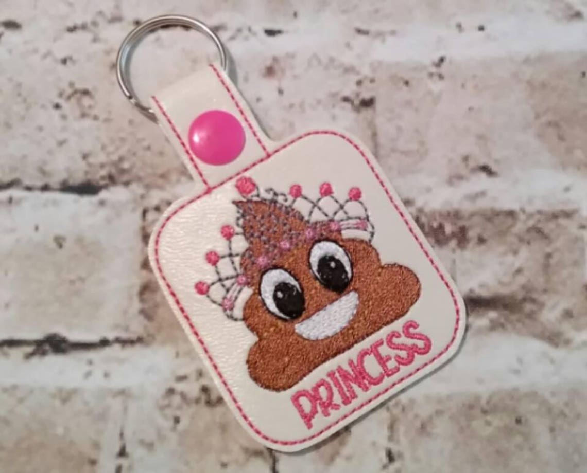 Poop Princess in the Hoop Snap/rivet Key Fob DIGITAL - Etsy