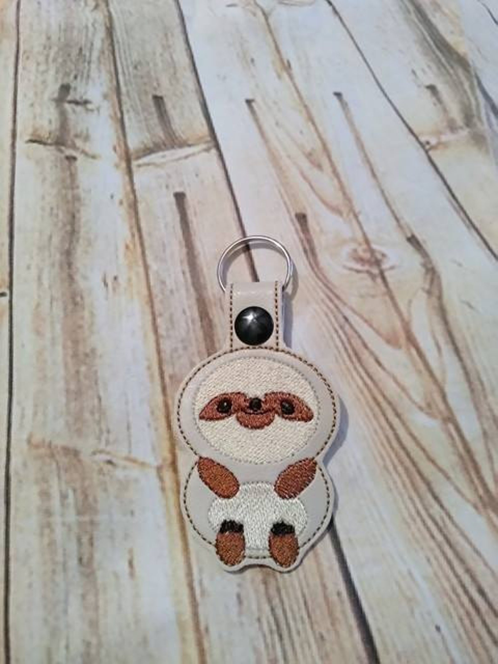 Sloth in the Hoop Snap/rivet Key Fob DIGITAL EMBROIDERY - Etsy