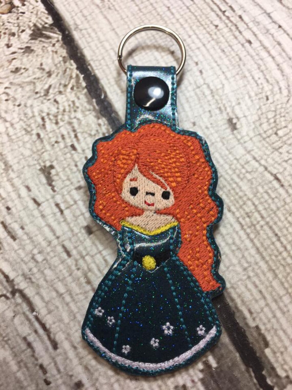 Brave Little Princess in the Hoop Snap/rivet Key Fob | Etsy