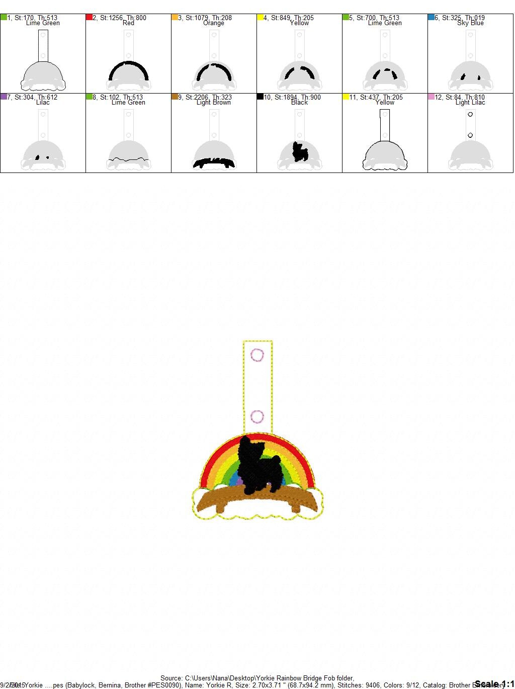 Yorkie Rainbow Bridge Yorkshire Terrier Dog Pet Loss | Etsy