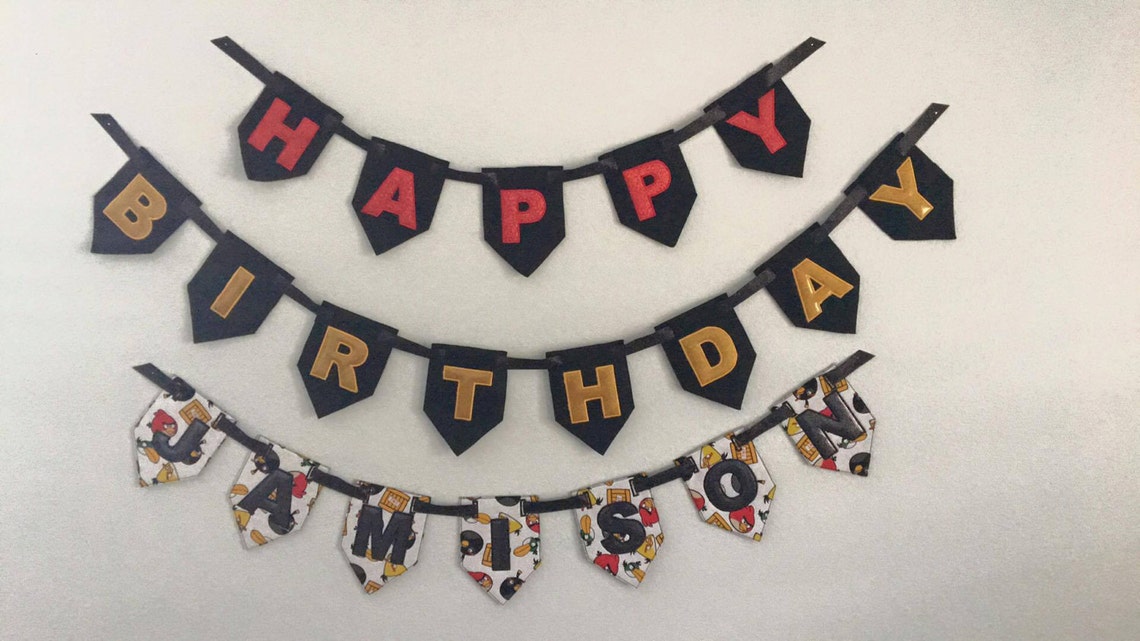 ITH Alphabet Banner Birthday Baby Shower Name Design 5 - Etsy