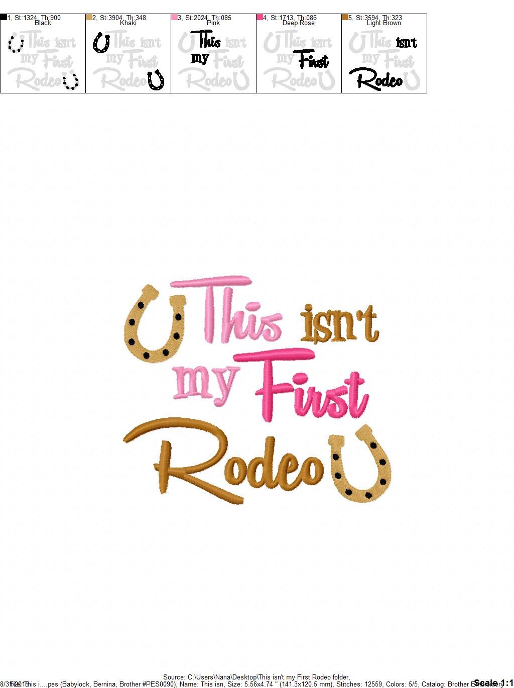 This Isn't My First Rodeo 4 Sizes Included Cowboy | Etsy
