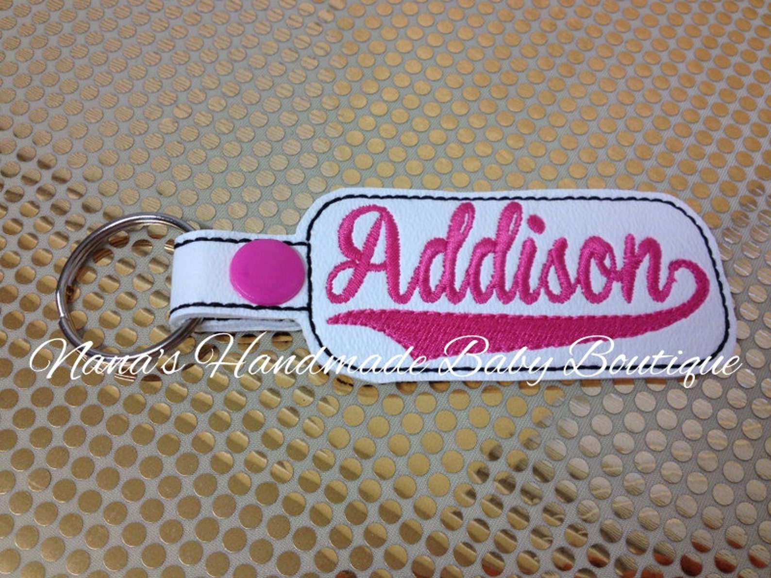 Addison in the Hoop Snap/rivet Key Fob DIGITAL - Etsy