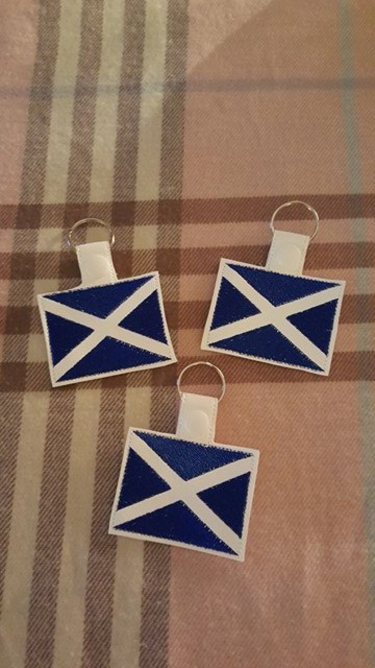 Scottish Flag Scotland in the Hoop Snap/rivet Key Fob - Etsy