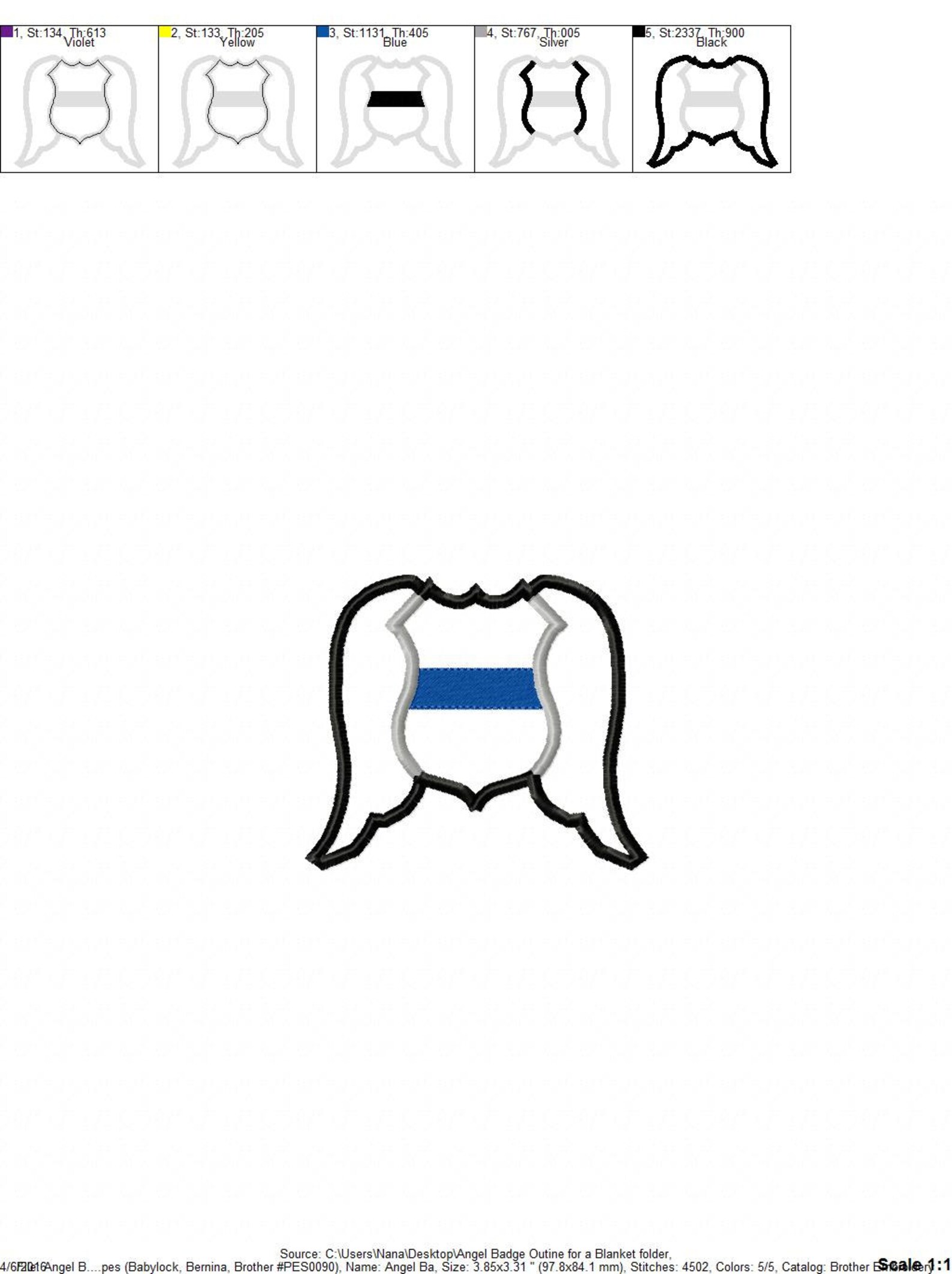 POLICE Guardian Angel Wings Thin Blue Line Cop Law | Etsy