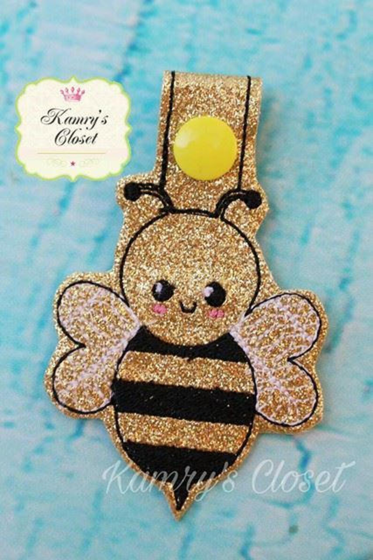 Bumble Bee Honey Bee Bee in the Hoop Snap/rivet Key - Etsy