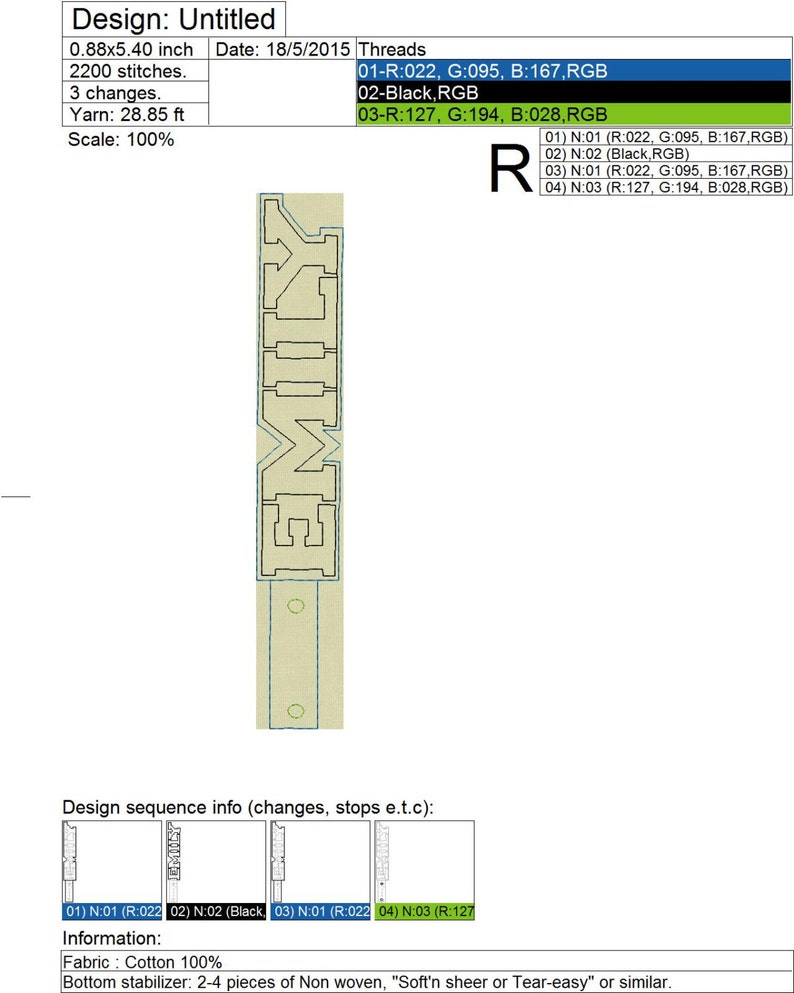 EMILY Custom Name In The Hoop Snap/Rivet Key Fob DIGITAL | Etsy