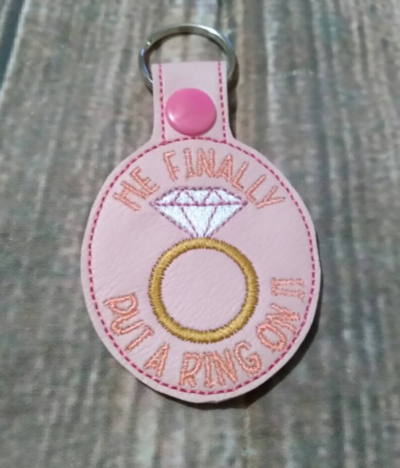 Engagement Ring Key Fob Design DIGITAL EMBROIDERY Design - Etsy