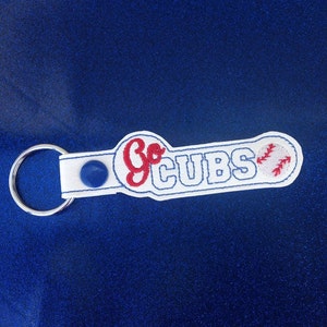 Cubs - Baseball - Key Fob in the Hoop - DIGITAL Embroidery DESIGN - Etsy