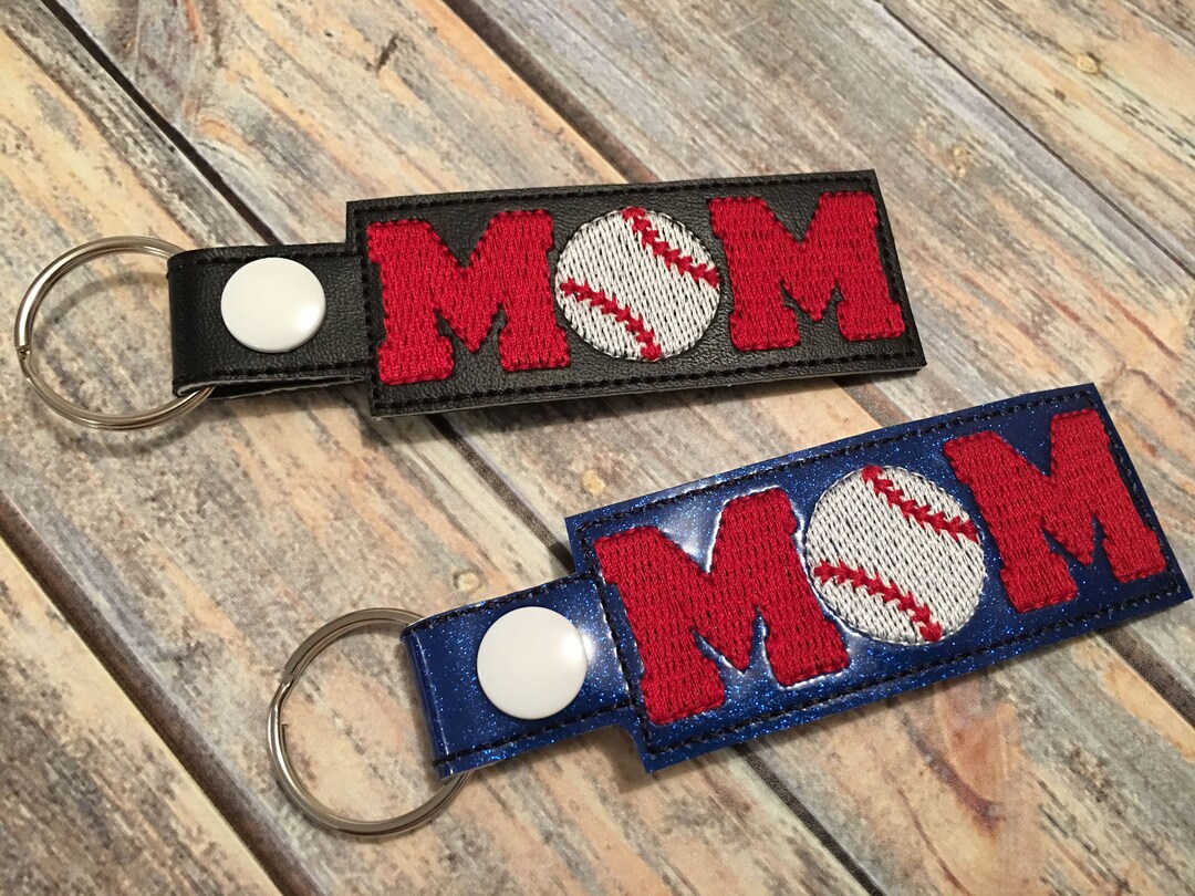 Baseball Mom Key Fob in the Hoop DIGITAL Embroidery DESIGN - Etsy
