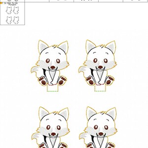 Fox Woodland Creatures Feltie Pencil Toppers Design DIGITAL Embroidery ...