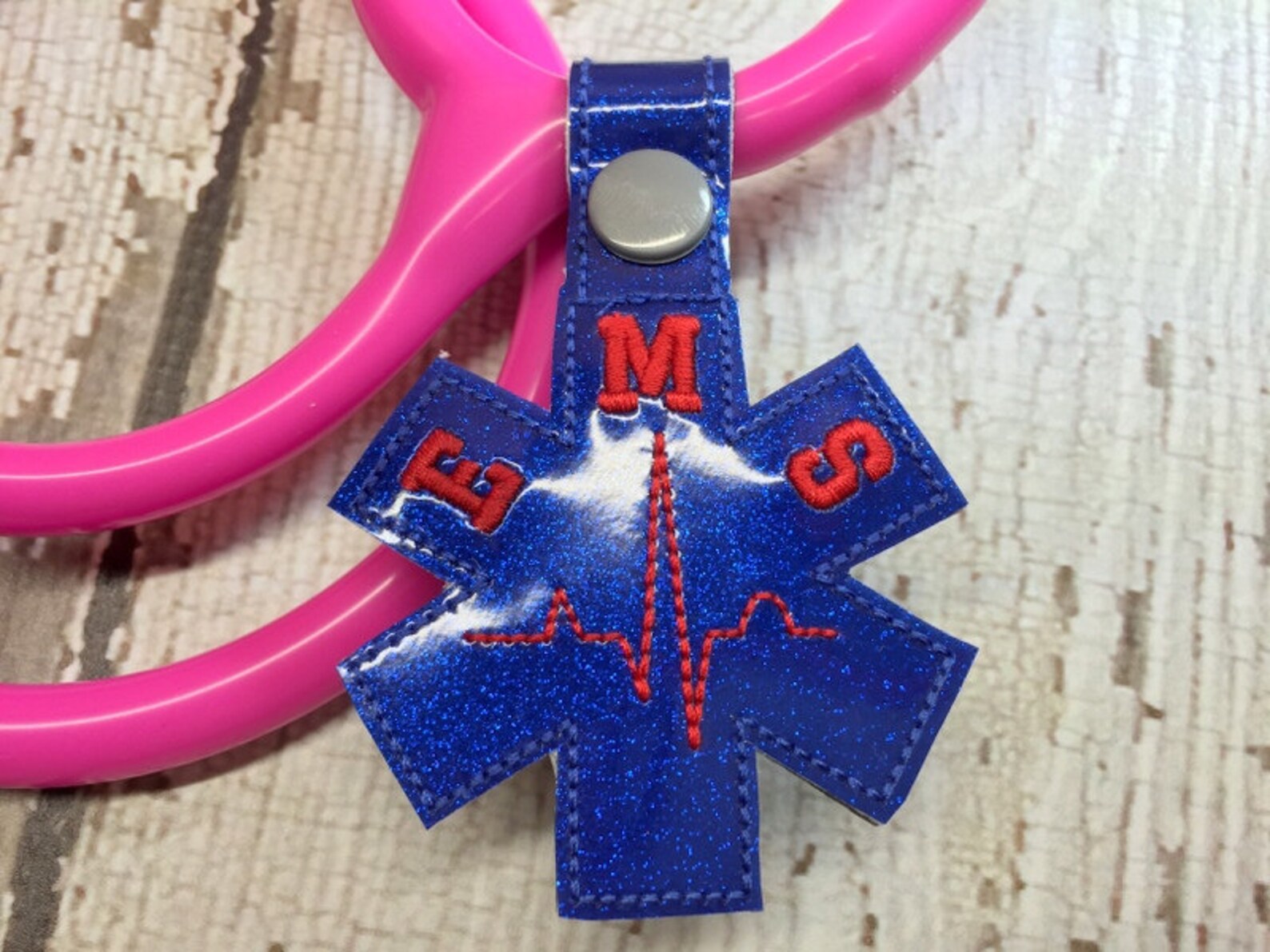 EMS EKG Paramedic EMT Stethoscope Tab Key Fob in the | Etsy