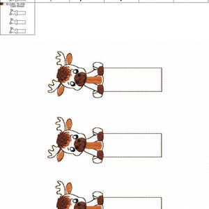 Moose Bookmark - in the Hoop - DIGITAL EMBROIDERY Design - Etsy