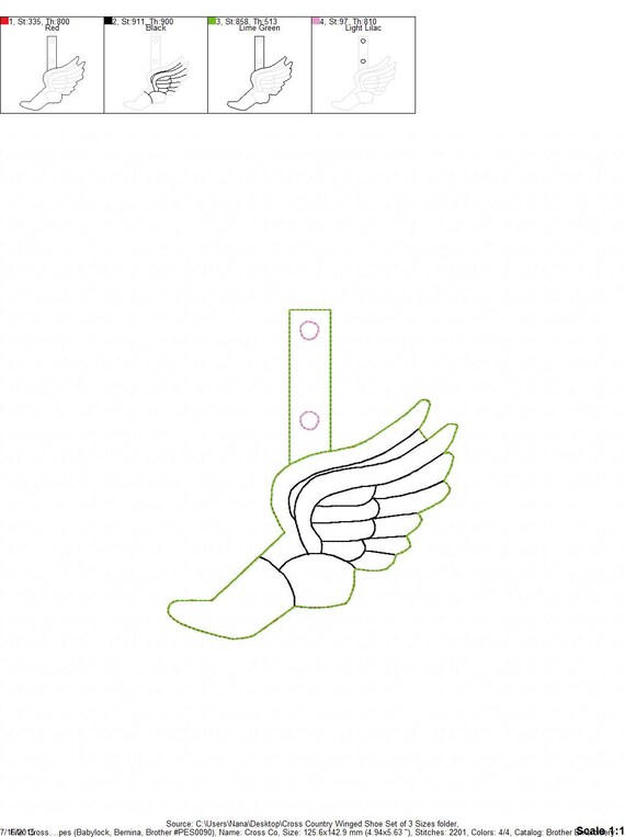 Cross Country Winged Shoe