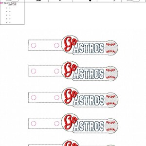 Go Astros - Baseball - Key Fob in the Hoop - DIGITAL Embroidery DESIGN ...