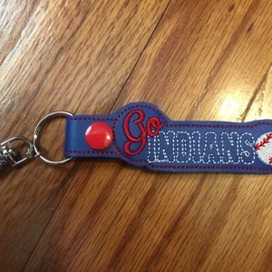 Indians - Baseball - Key Fob in the Hoop - DIGITAL Embroidery DESIGN - Etsy