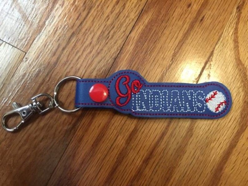 Indians - Baseball - Key Fob in the Hoop - DIGITAL Embroidery DESIGN - Etsy