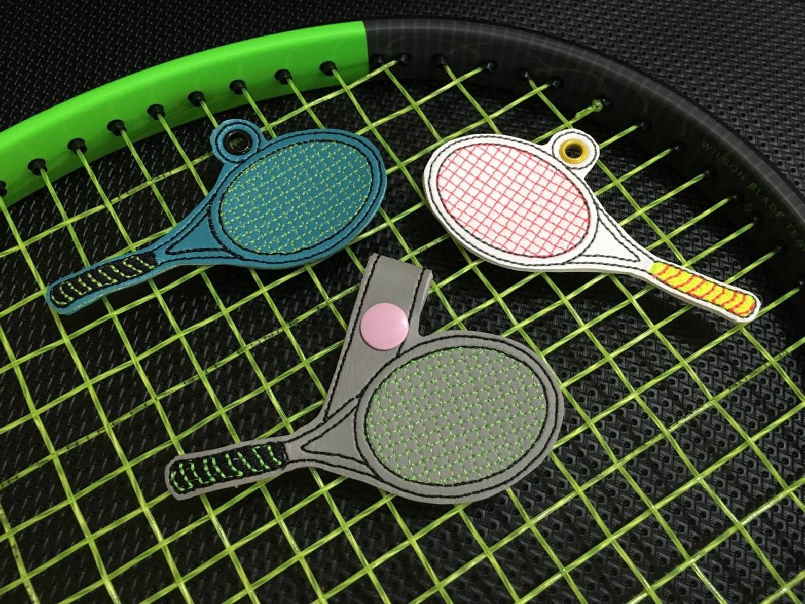 Tennis Racket in the Hoop 2 Style Fobs DIGITAL - Etsy