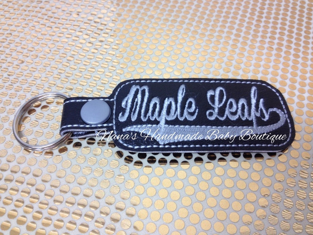 Maple Leafs - in the Hoop - Snap/rivet Key Fob - DIGITAL EMBROIDERY ...
