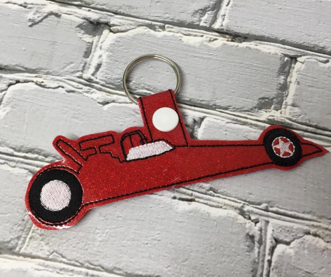 Drag Race Car - Bag Tag - in the Hoop - Snap/rivet Fob - DIGITAL ...