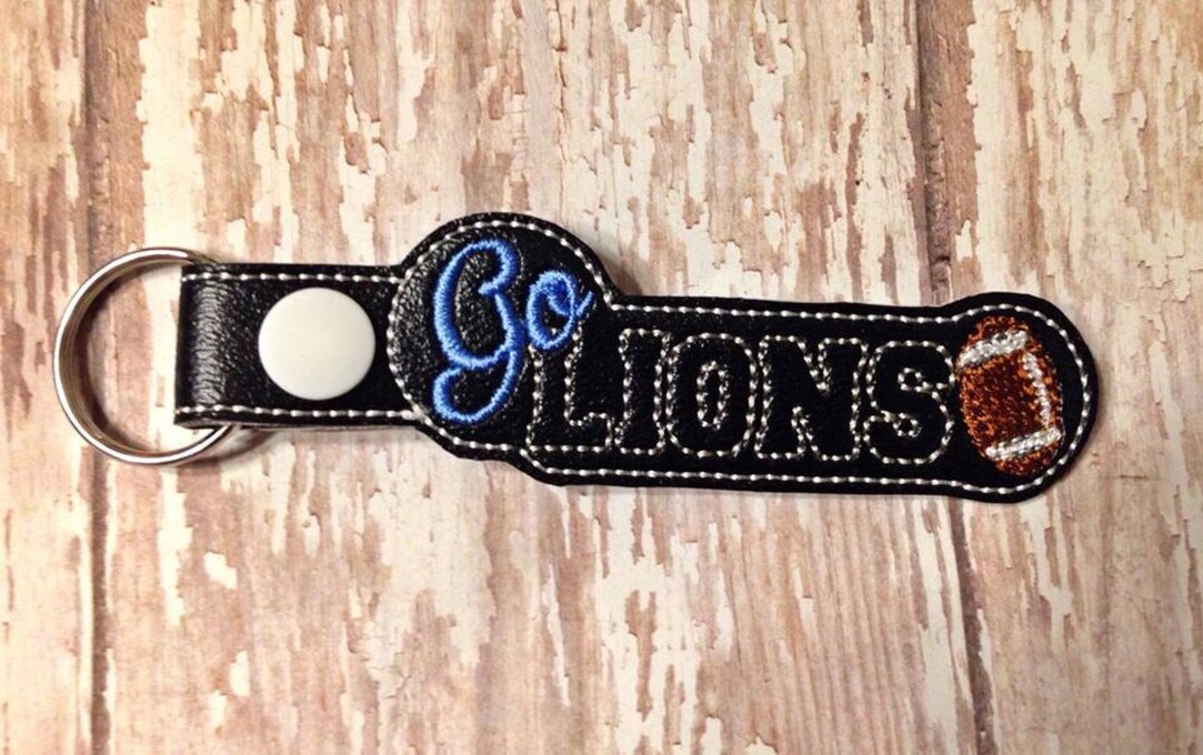 Lions - Football - Key Fob in the Hoop - DIGITAL Embroidery DESIGN - Etsy