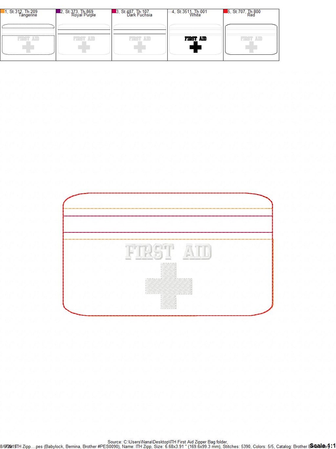 ITH First Aid ZIPPER Bag/pouch Completely in the Hoop - Etsy