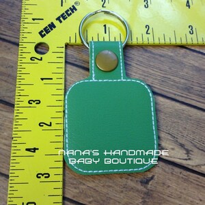 BLANK Rounded Square in the Hoop Snap/rivet Key Fob DIGITAL Embroidery ...