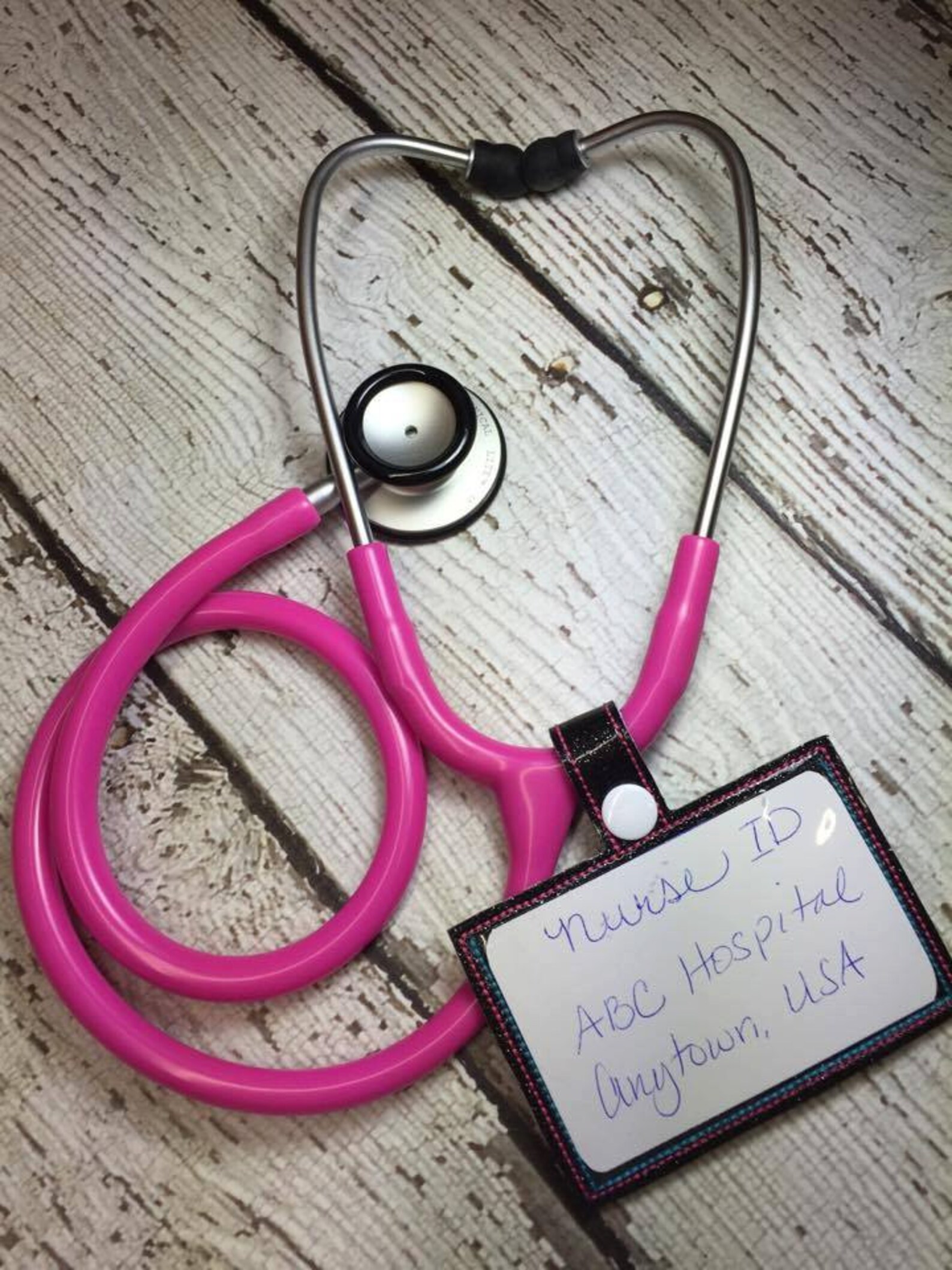 OB Nurse Stethoscope - Nurse ID Badge - 5 X 7 Only - Stethoscope Tab ...
