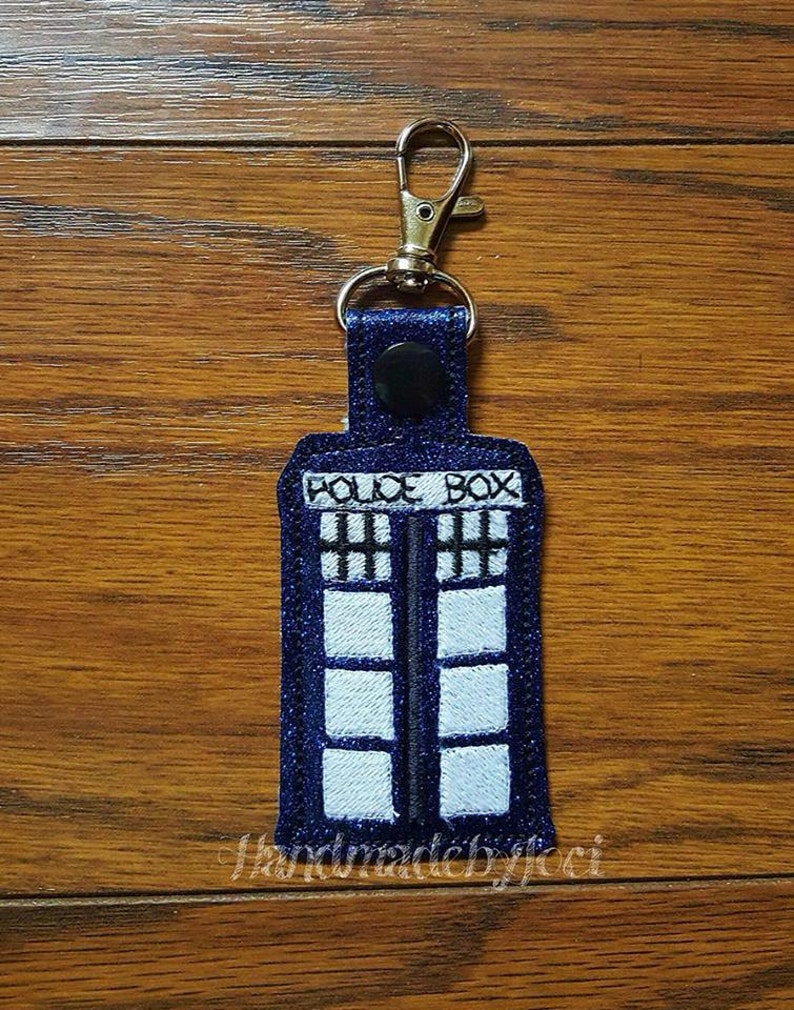 Police Call Box Phone Booth Snap Tab Key Fob | Etsy