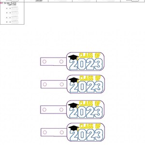Class of 2023 - Graduation SNAP Key Fob in the Hoop - DIGITAL ...