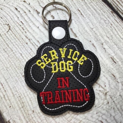 Set of 4 Paw Print Key Fob Embroidery Designs in the Hoop Key - Etsy