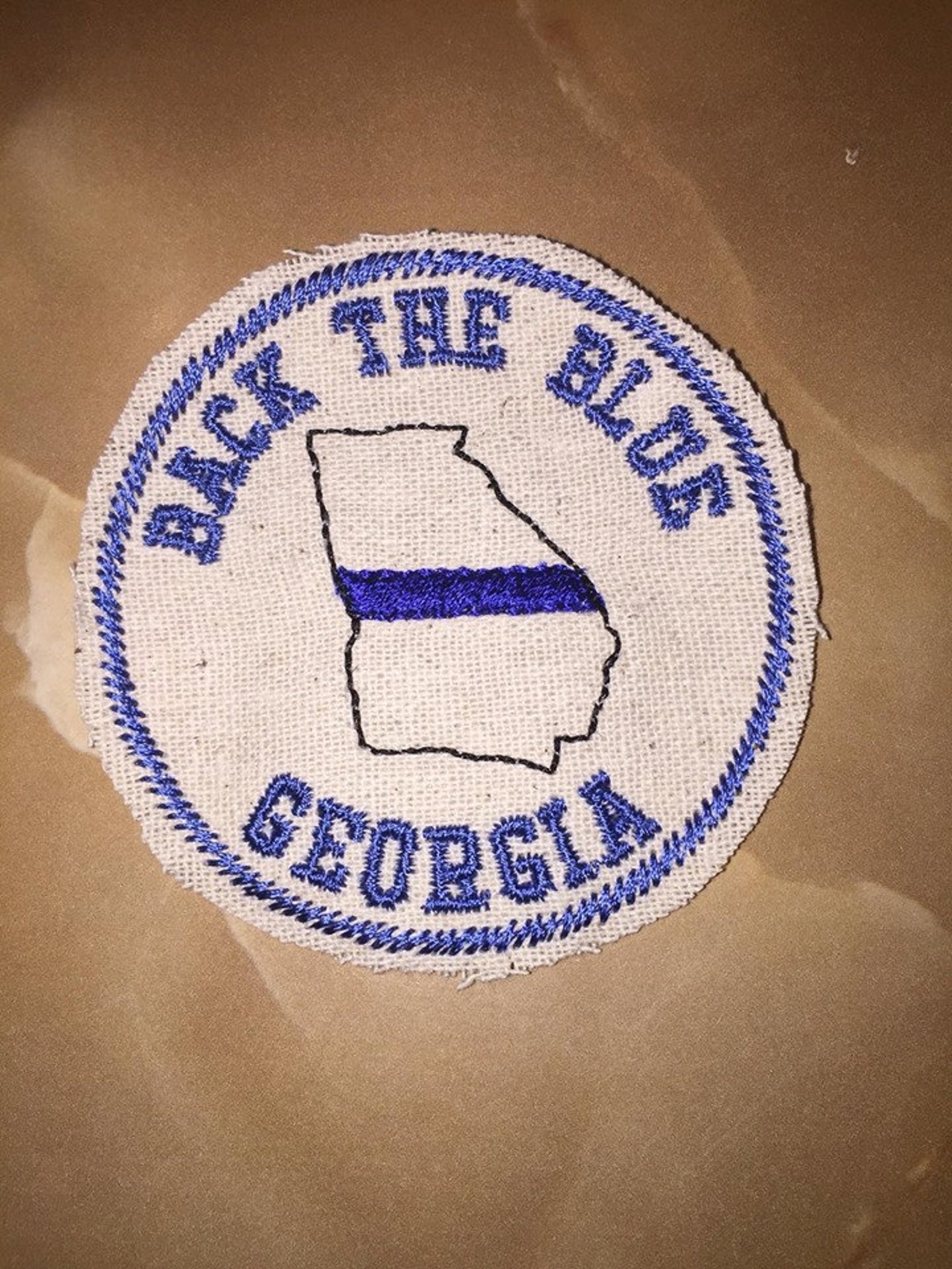 Back the Blue GEORGIA Thin Blue Line Hat PATCH Police | Etsy