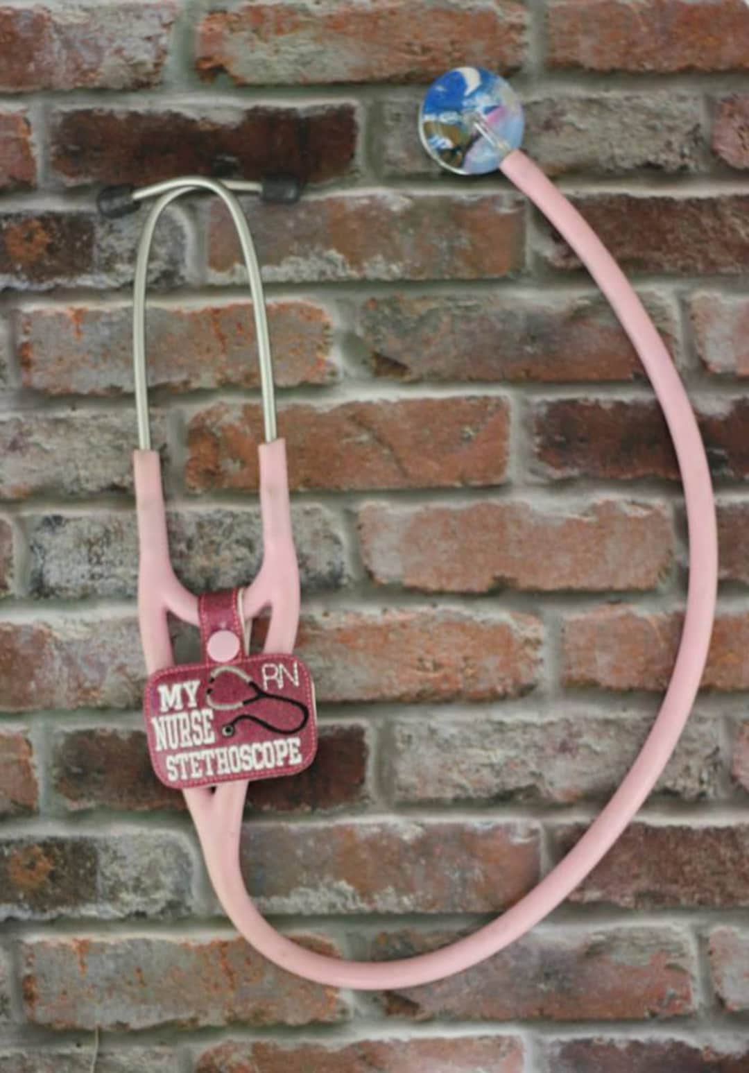 Nurse RN Stethoscope Tab - Key Fob in the Hoop - DIGITAL Embroidery ...