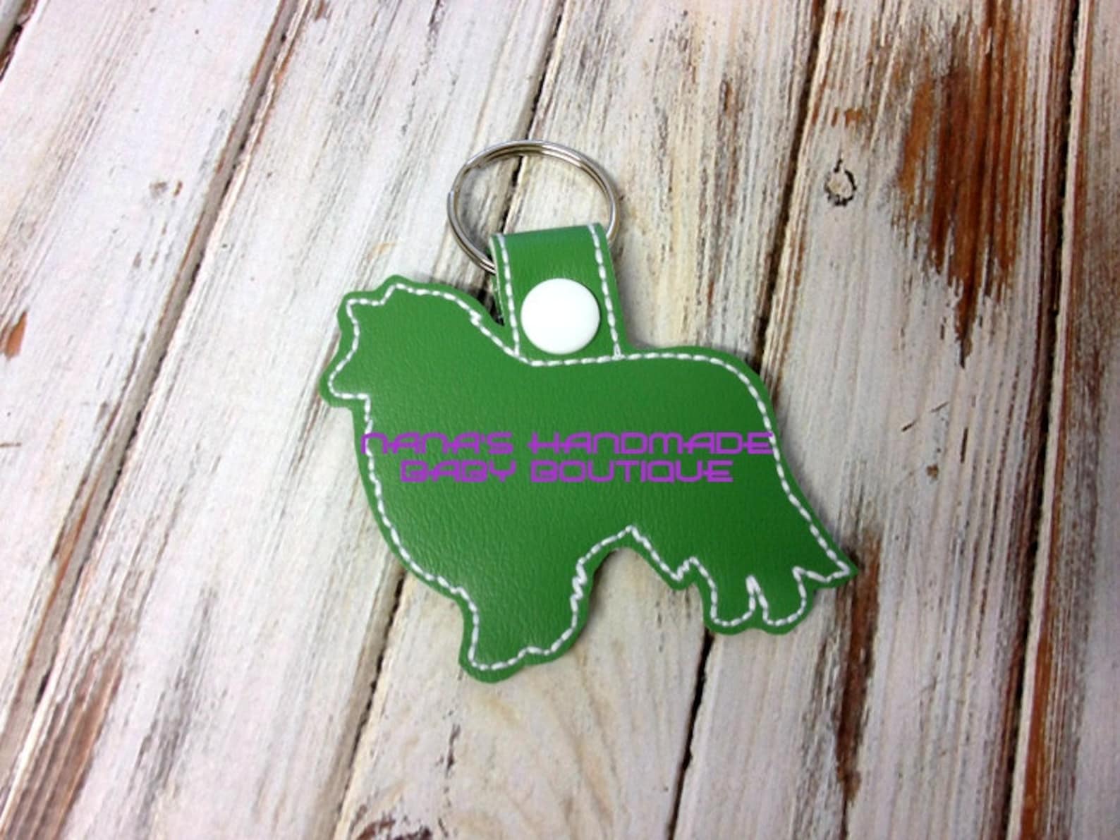 COLLIE Sheltie in the Hoop Snap/rivet Key Fob DIGITAL | Etsy
