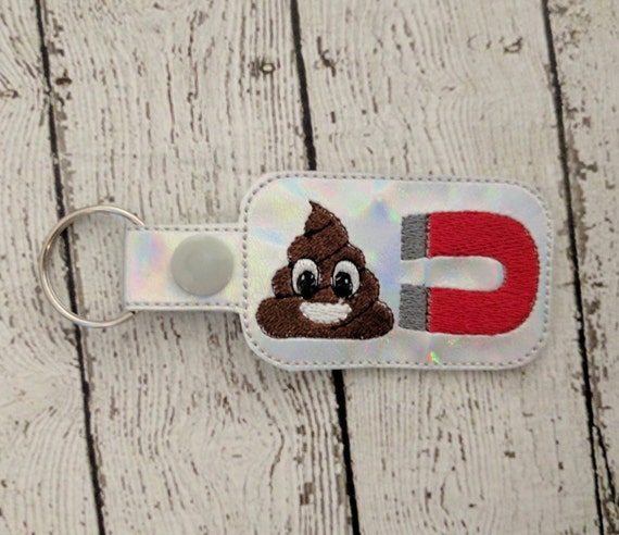 Poop Magnet In The Hoop Snap/Rivet Key Fob DIGITAL | Etsy
