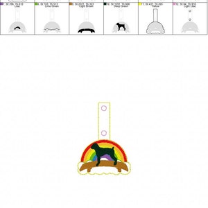 BOXER Rainbow Bridge Dog Pet Loss in the Hoop - Etsy