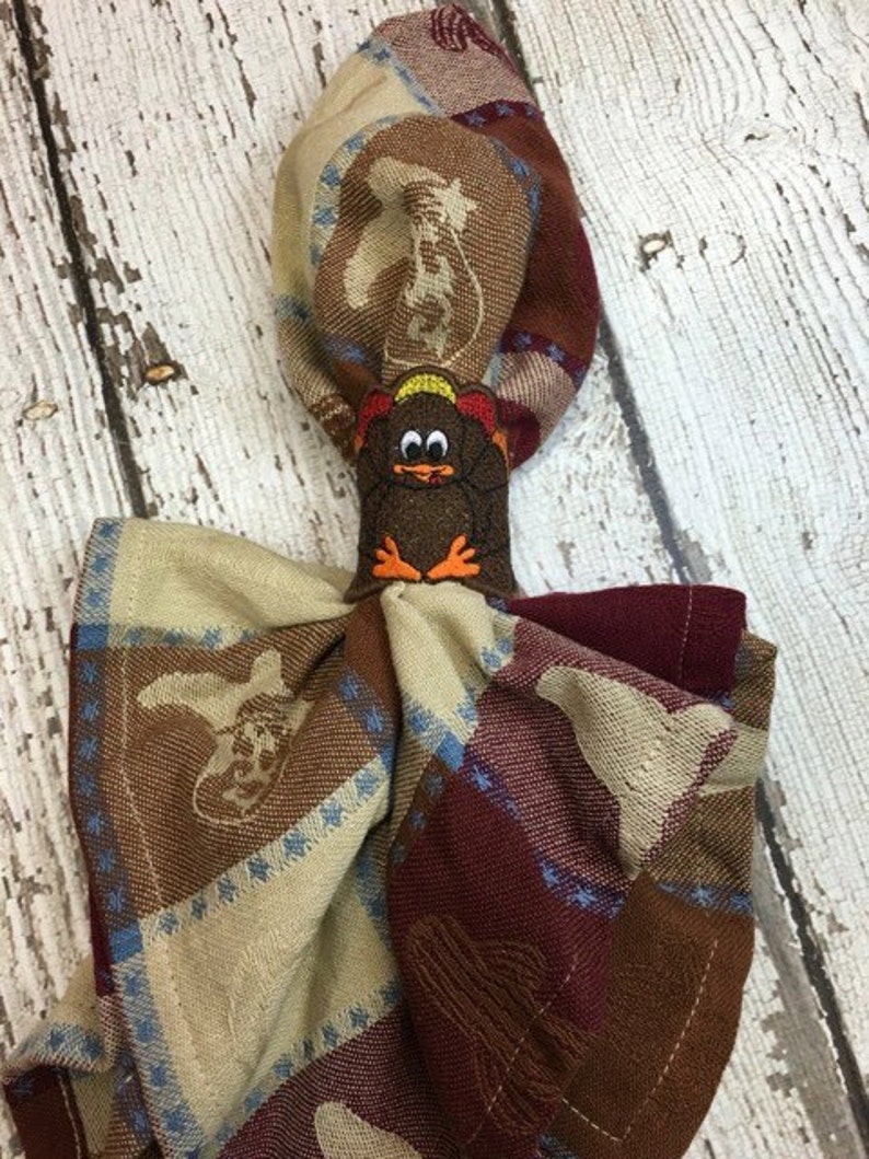 Turkey Free Standing Lace Napkin Holder FSL Thanksgiving | Etsy