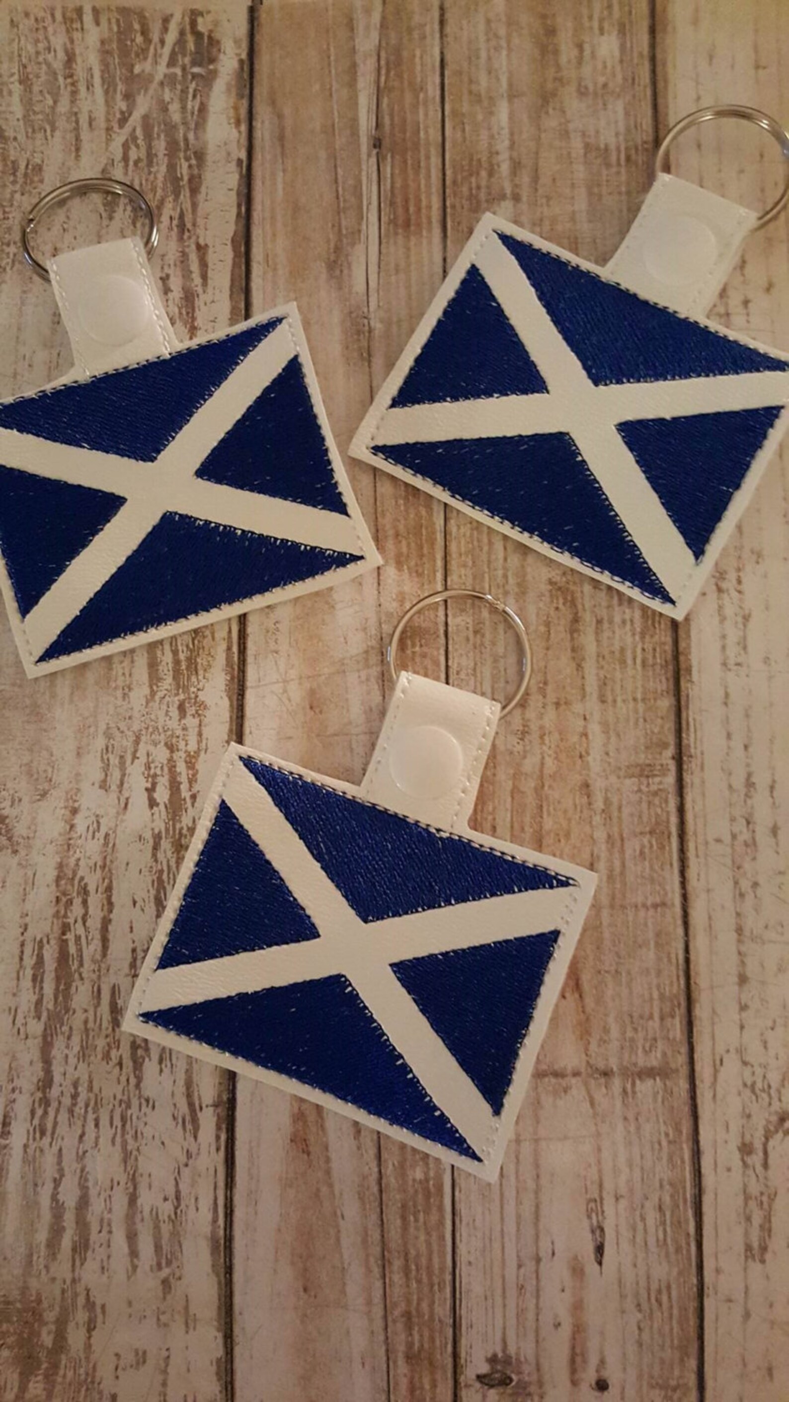 Scottish Flag Scotland in the Hoop Snap/rivet Key Fob - Etsy
