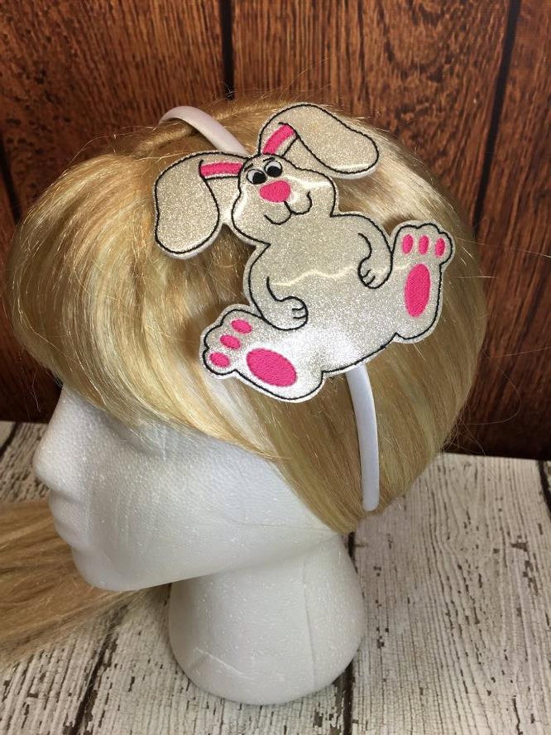 Bunny - Easter Bunny - Rabbit - Headband Slip on - DIGITAL EMBROIDERY ...