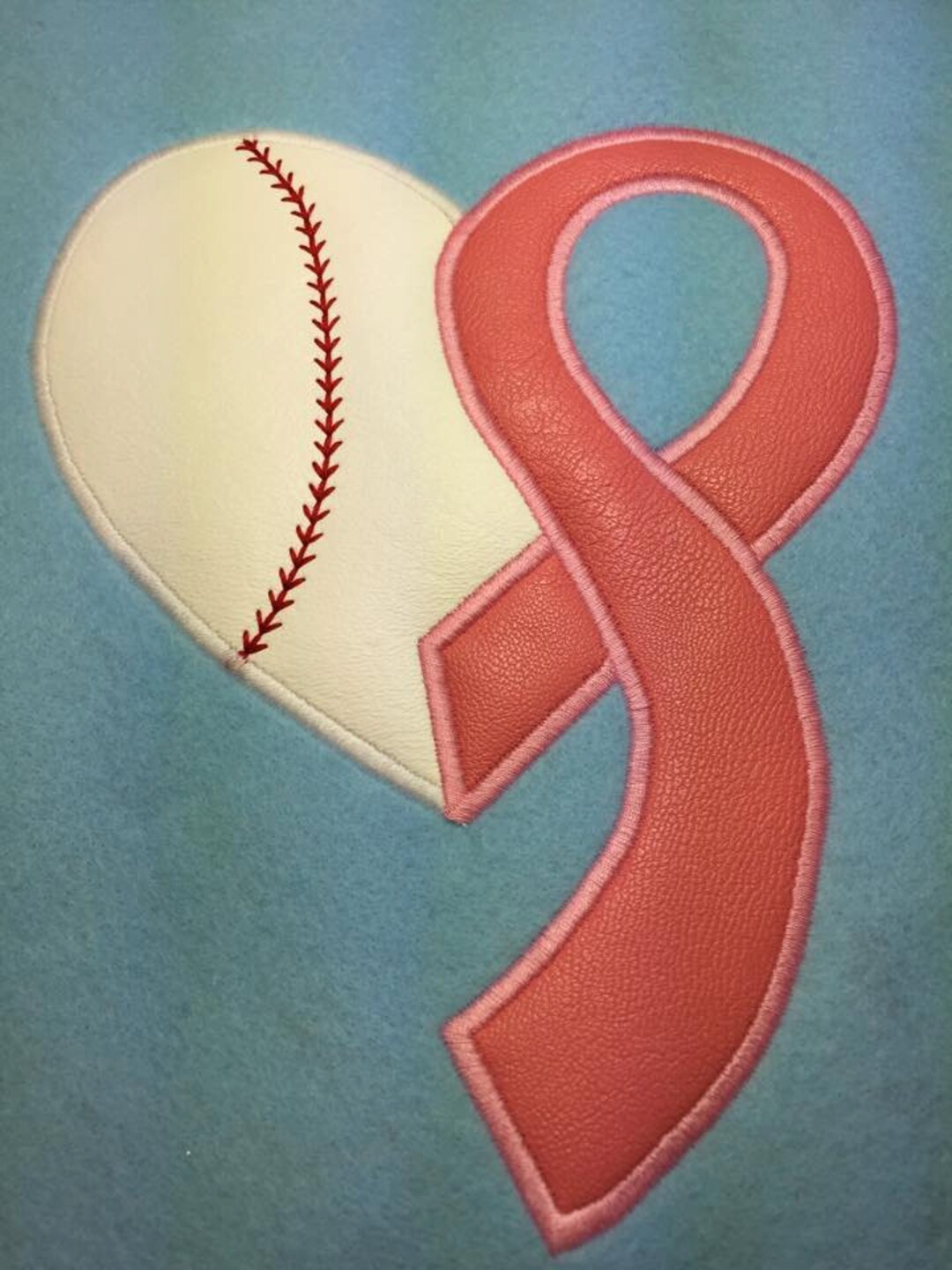 BASEBALL - Heart - Breast Cancer Awareness -4 Sizes Included ...