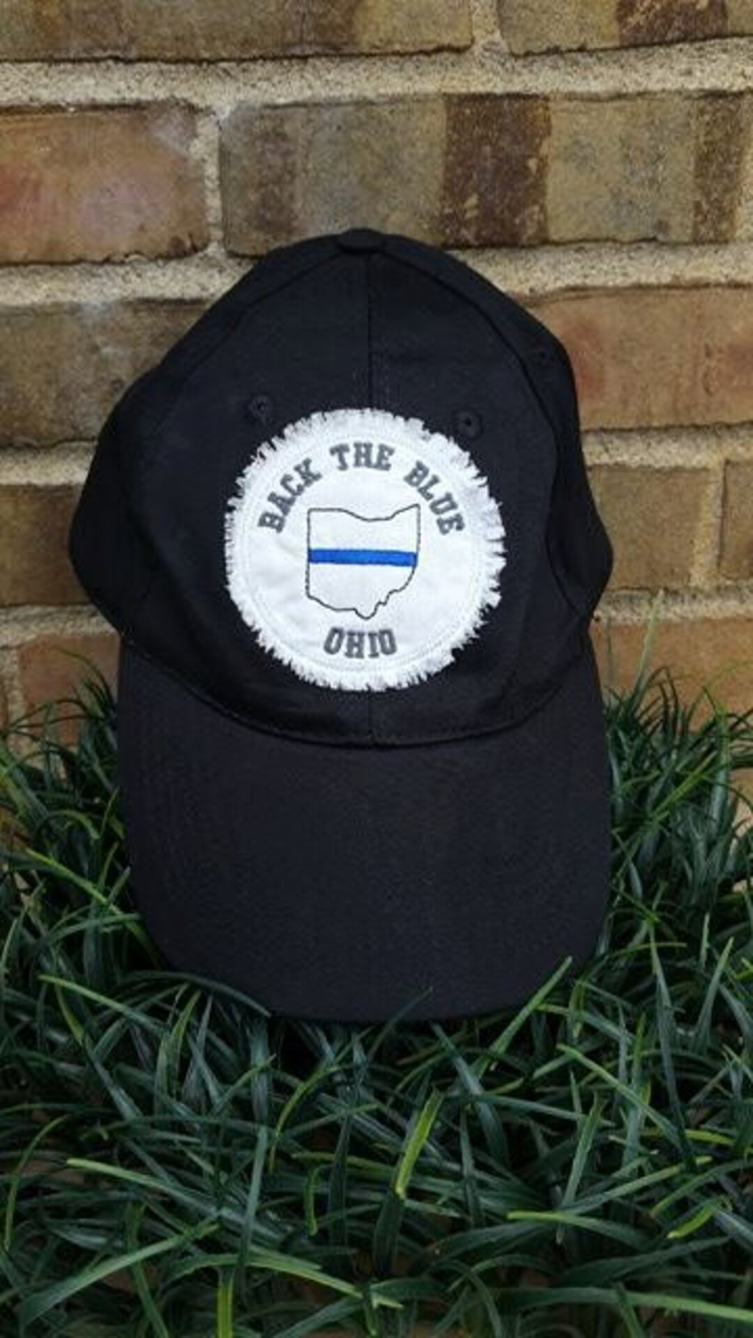 Back the Blue OHIO Thin Blue Line Hat PATCH Police Law Enforcement ...