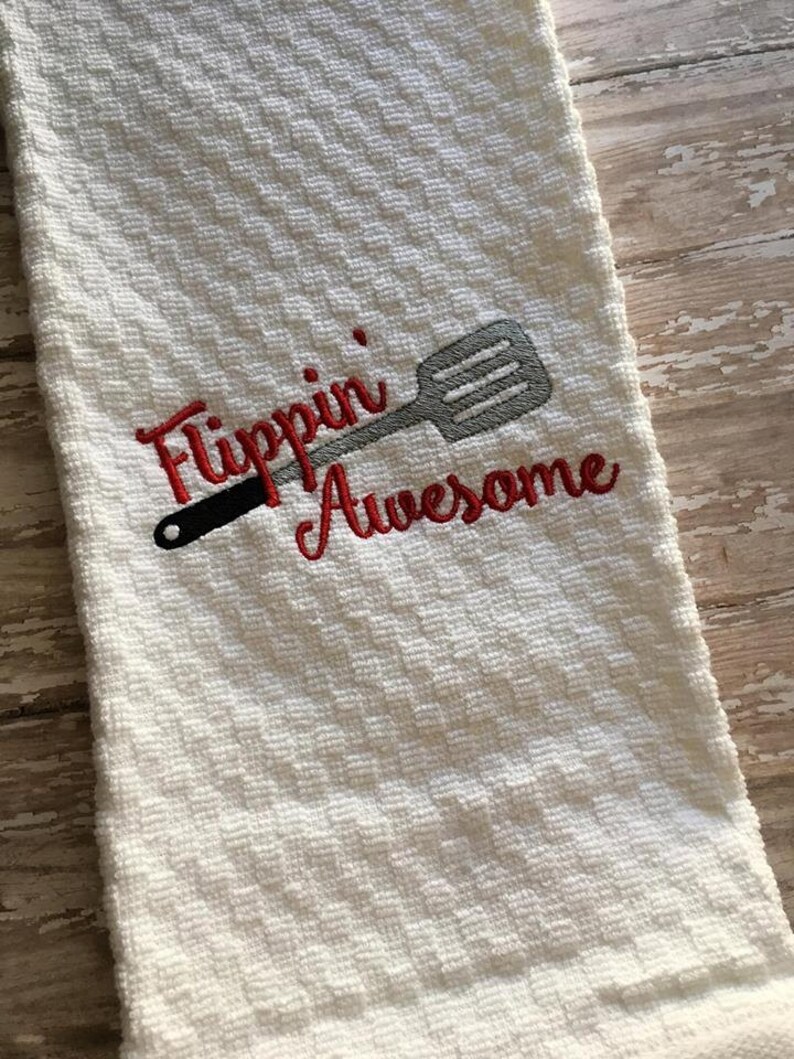 Flippin Awesome Spatula Kitchen Cooking Towel Design - Etsy