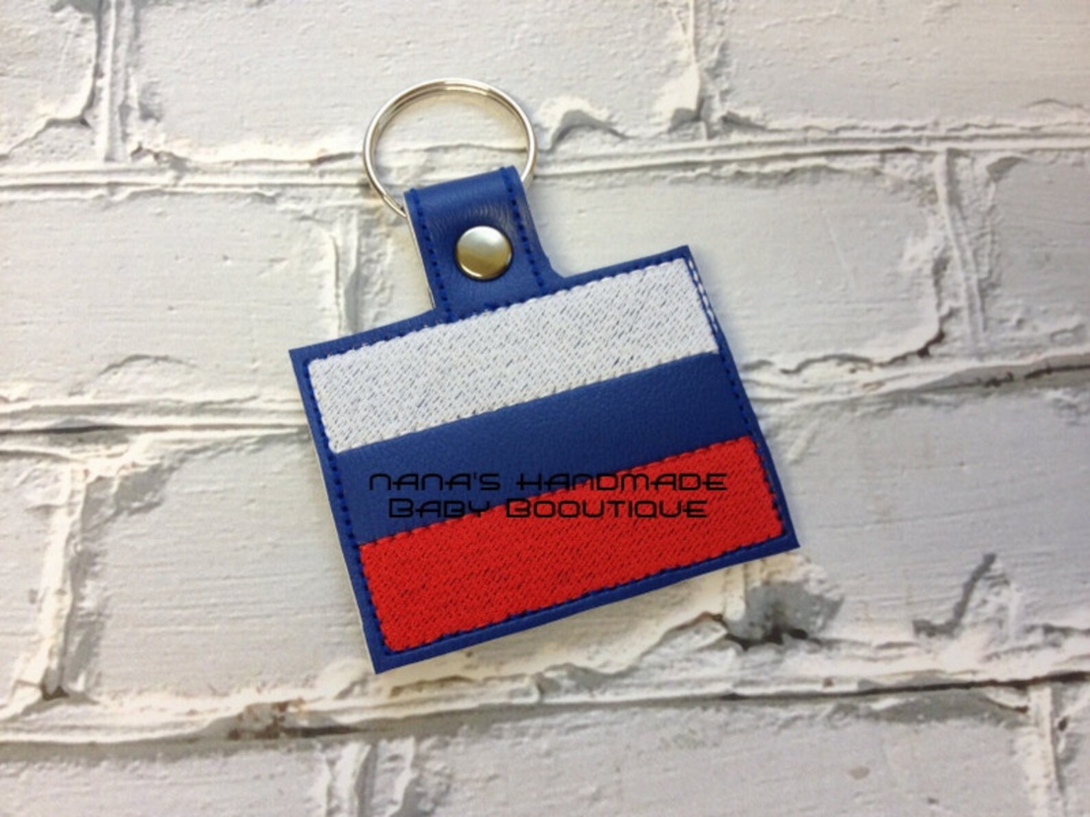 Russian Flag Russia in the Hoop Snap/rivet Key Fob - Etsy
