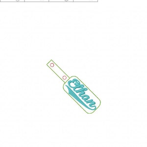 Ethan Name in the Hoop Snap/rivet Key Fob DIGITAL EMBROIDERY DESIGN - Etsy
