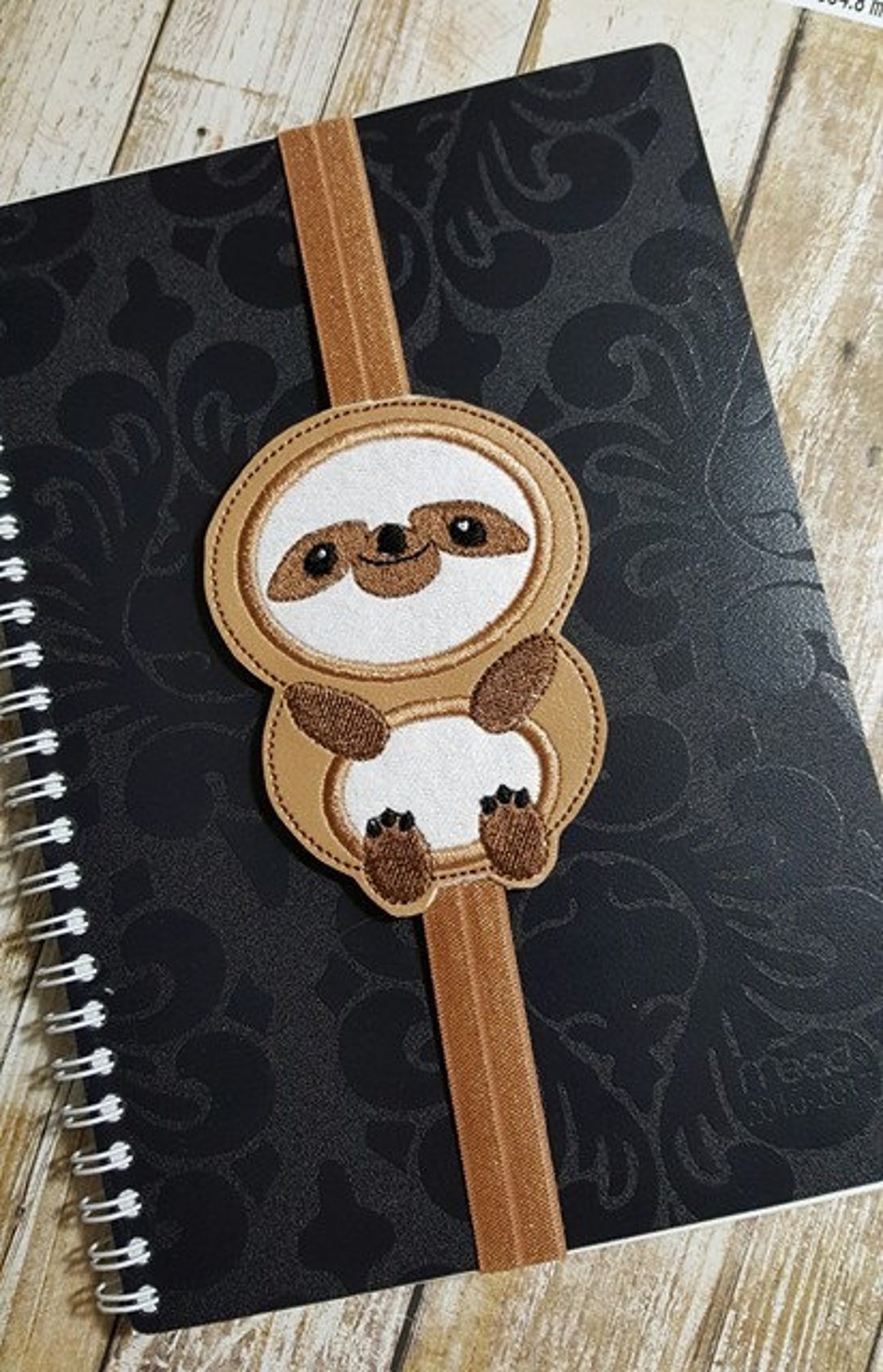 Sloth - Book Band - Slider - in the Hoop - DIGITAL EMBROIDERY Design - Etsy