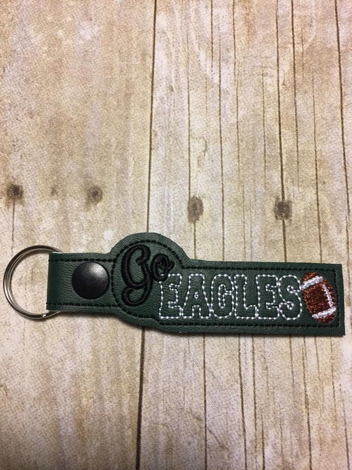 Go Eagles Football Key Fob in the Hoop DIGITAL | Etsy